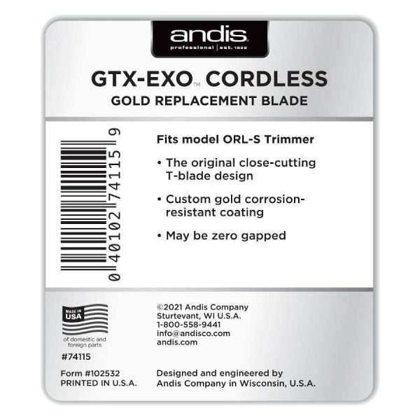 Andis GTX-EXO Gold GTX-Z Blade – Golden Barber Supply